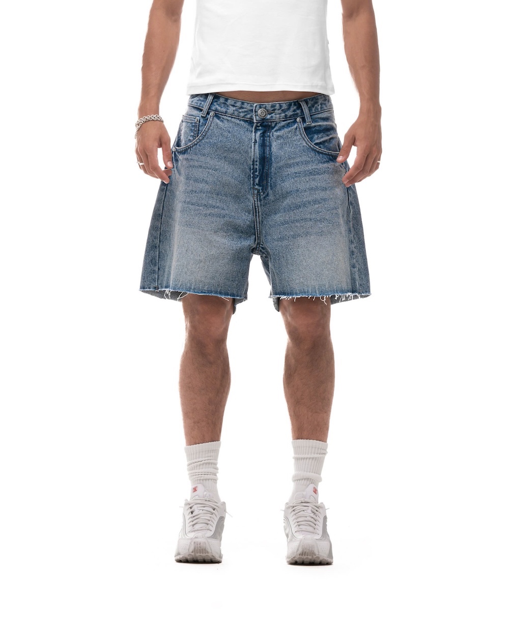 FALL25 BASIC DENIM SHORTS - BLUE