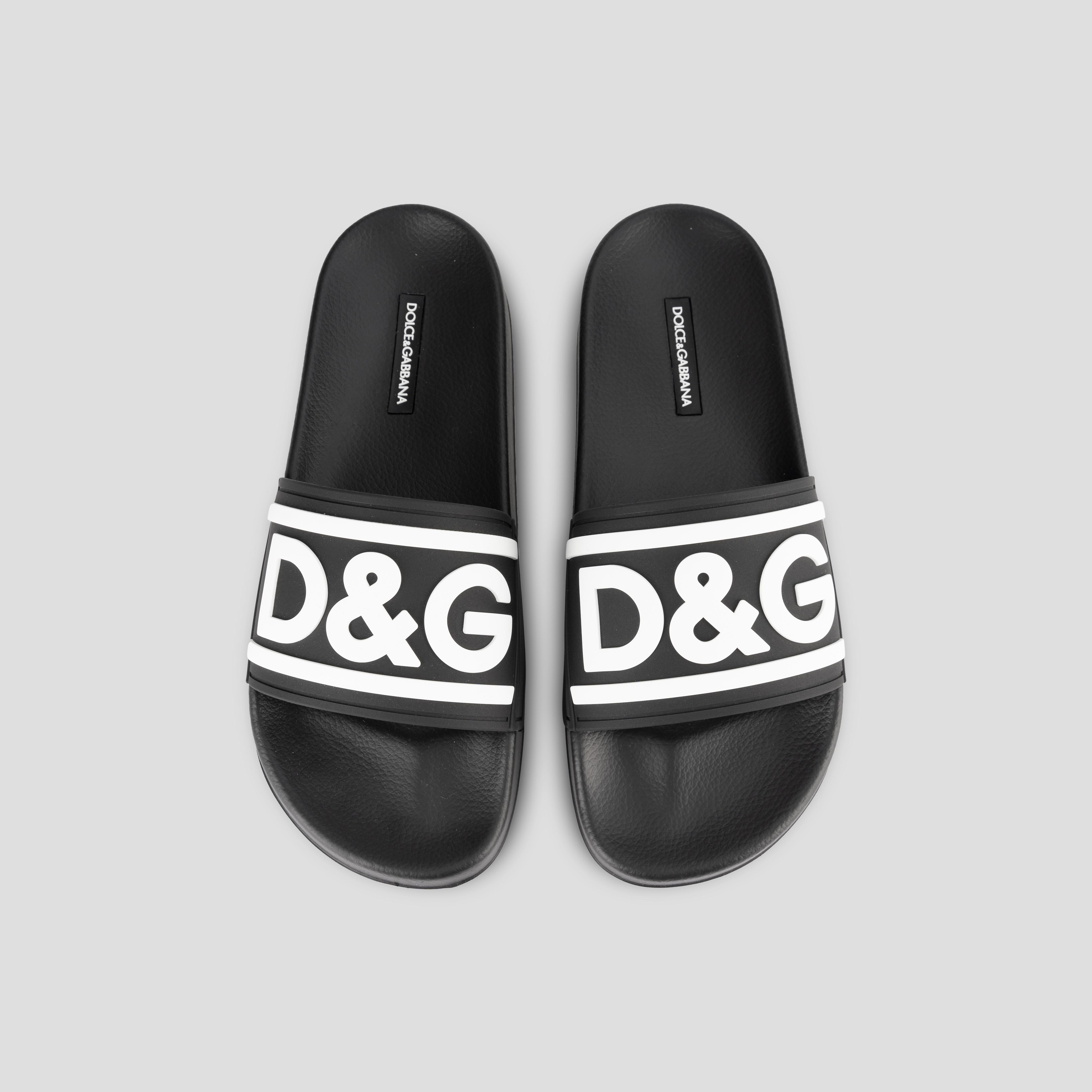Dép Dolce&Gabbana Slides With Logo - CS2072 AQ858 89690