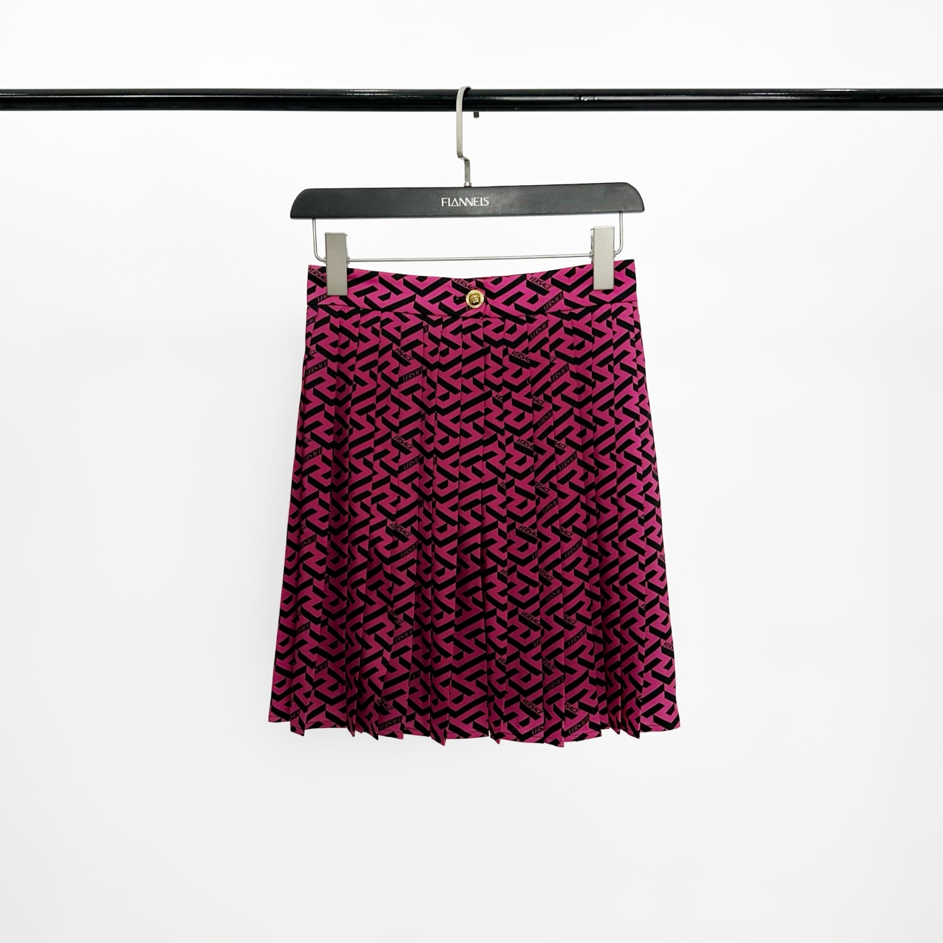 Chân Váy Versace Pink With La Greca Pattern Printed - 1008399 1A07494 5P540