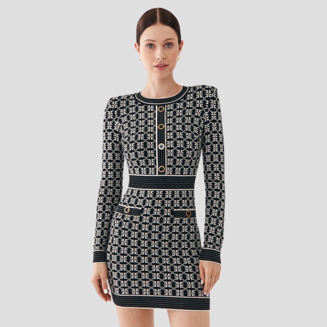 Váy Elisabetta Franchi In Black - AM 94Q 36E2 V550