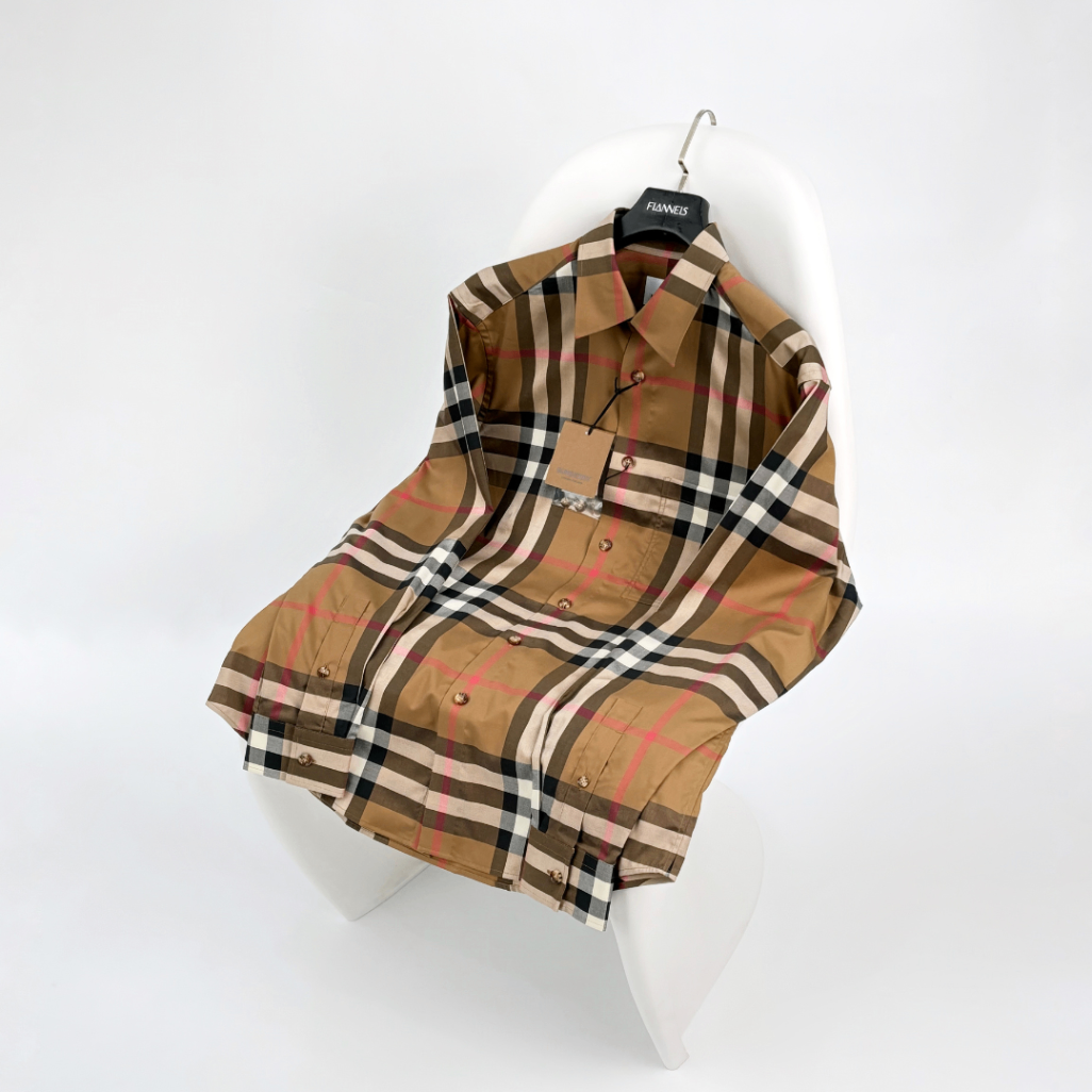 Sơ mi Burberry Beige With Vintage Check Printed - 80842871