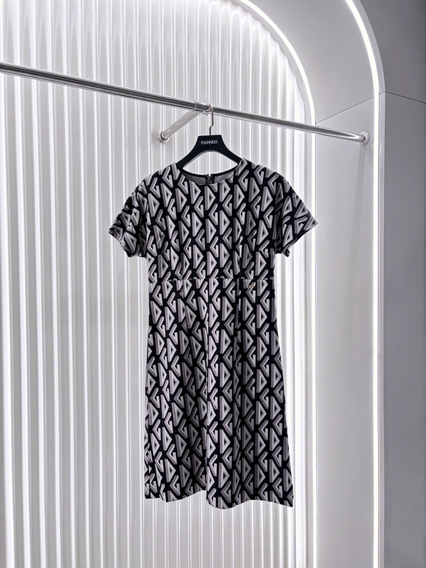 Váy Dolce&Gabbana Black With Monogram Logo Printed - F6DDAT FJ7C7