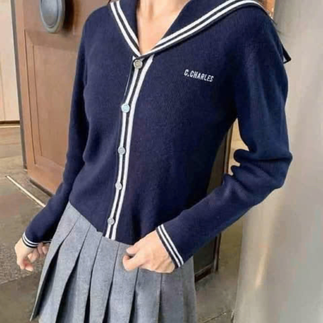 Áo Len Chester Charles In Navy - CW504KL0652NB