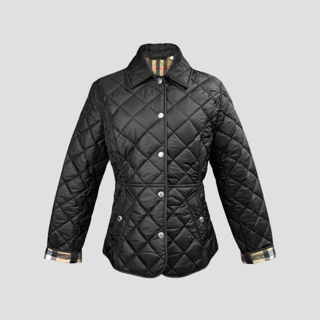 Áo Khoác Burberry Cowthorne Original Check Quilted Jacket 'Black ...