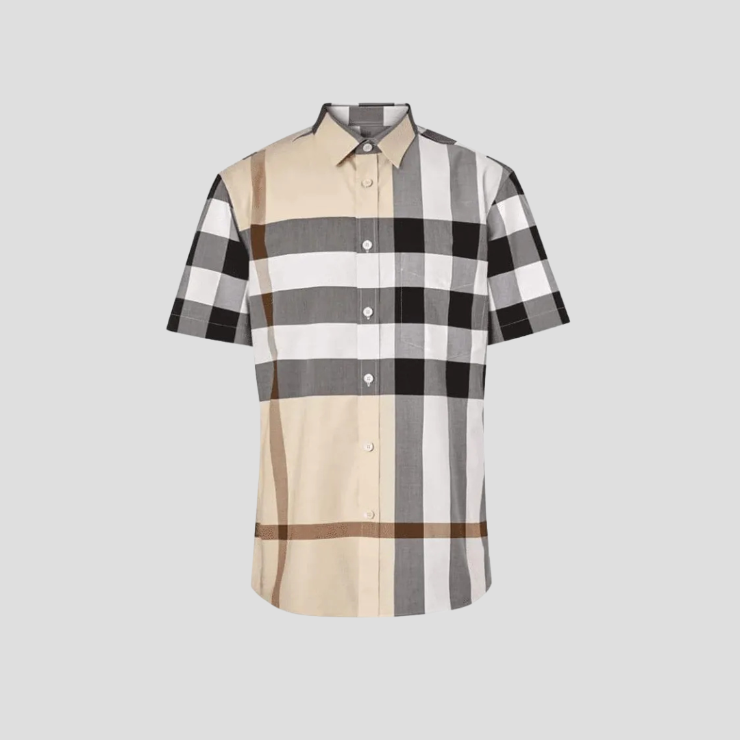Áo Sơ Mi Burberry SS Claverdon Modern Short-sleeve In Beige - 81054671