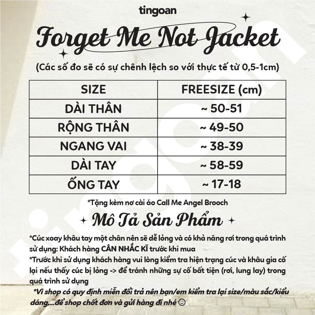 FORGET ME NOT JACKET V2/WH