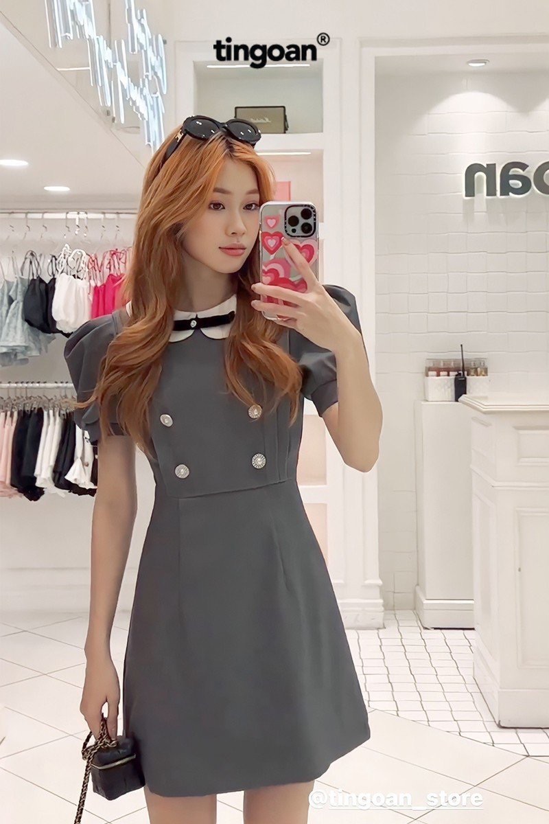 CLASSIE DRESS VER2 (KHÔNG CÚC TAY)/GR