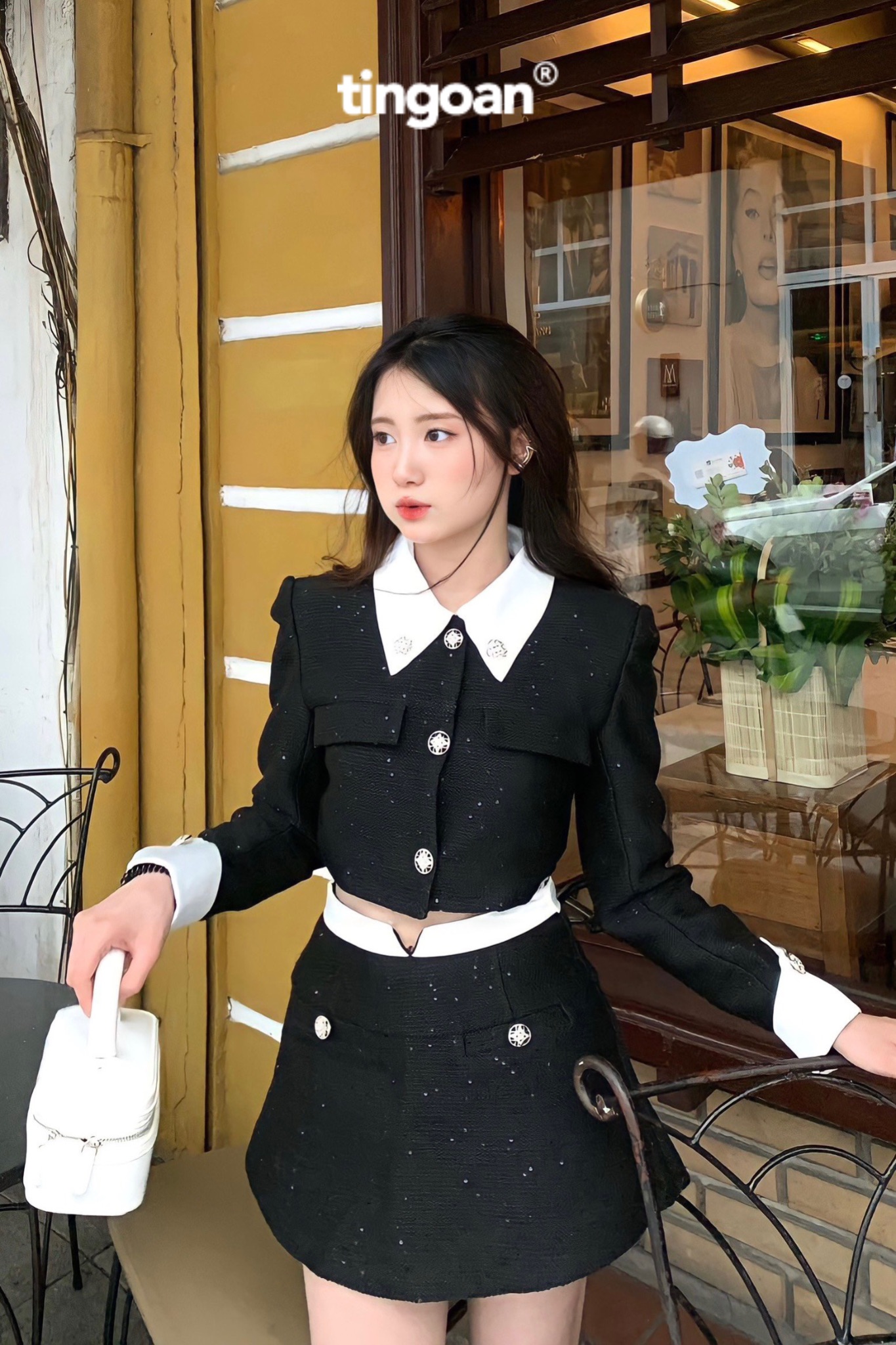 SUPER STAR TWEED TOP/BL