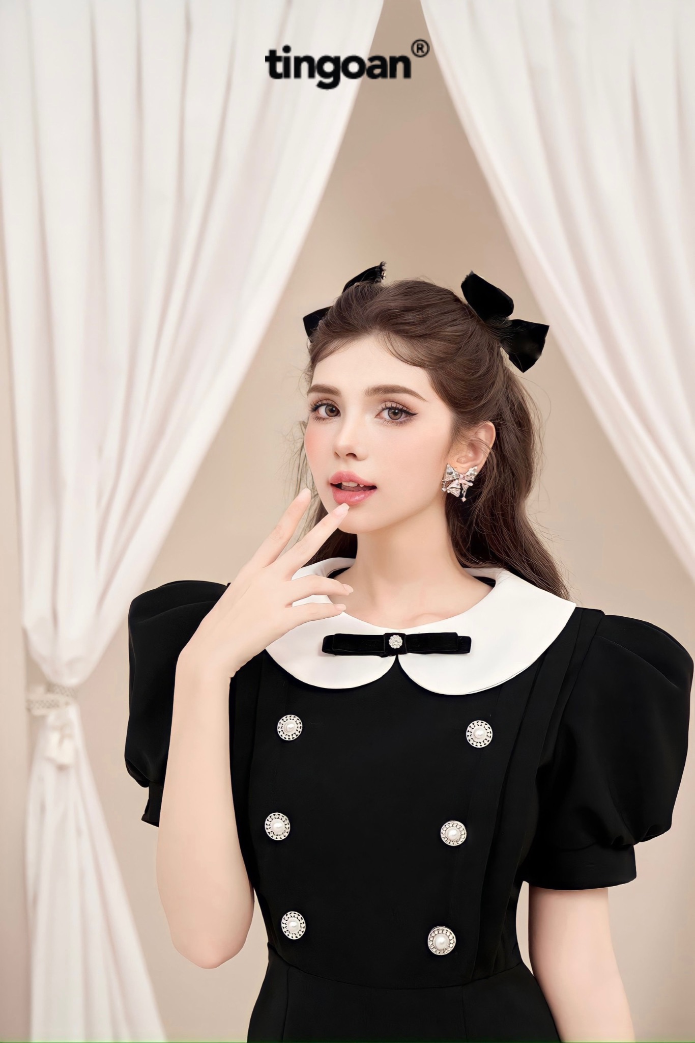 CLASSIE DRESS VER2 (KHÔNG CÚC TAY)/BL