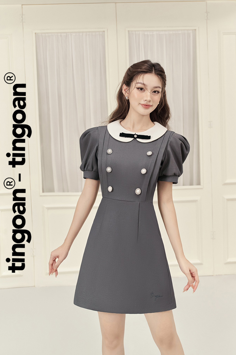 CLASSIE DRESS VER2 (KHÔNG CÚC TAY)/GR