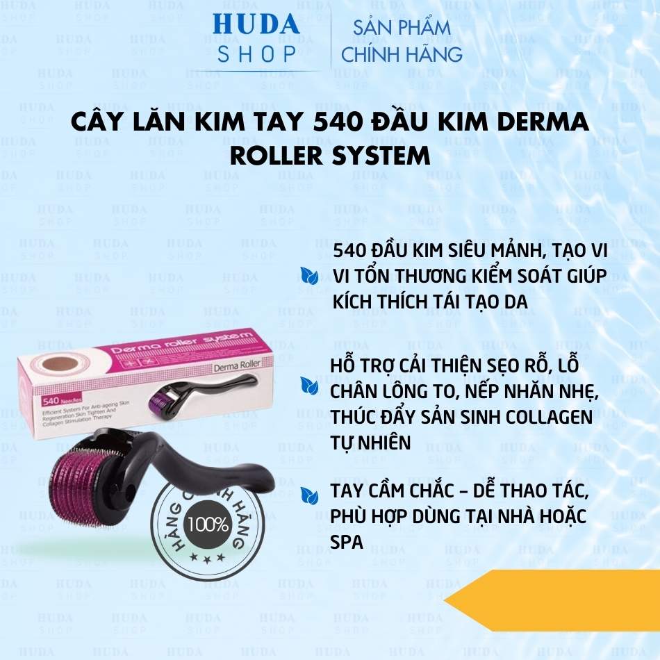 Cây lăn kim tay 540 đầu kim Derma Roller System