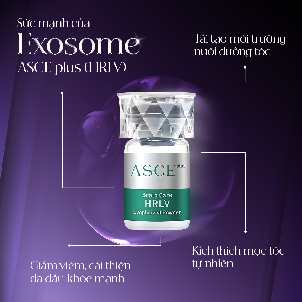 ASCE Plus HRLV – Giải Pháp Exosome Chăm Sóc Chuyên Nghiệp Cho Tóc & Da Đầu