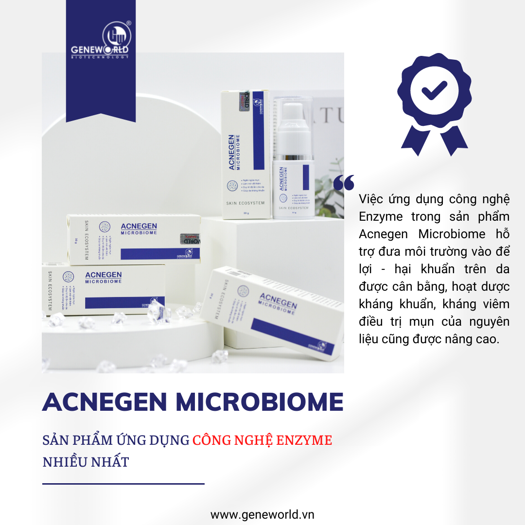 Gel lợi khuẩn Acnegen Microbiome Geneworld loại bỏ mụn viêm kiểm soát nhờn