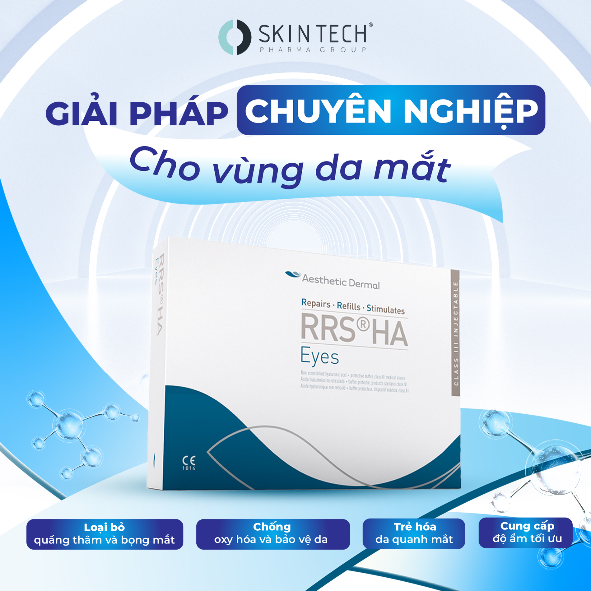 MESO XOÁ THÂM, TRẺ HOÁ VÙNG MẮT RRS® HA EYES 1.5ML SKIN TECH