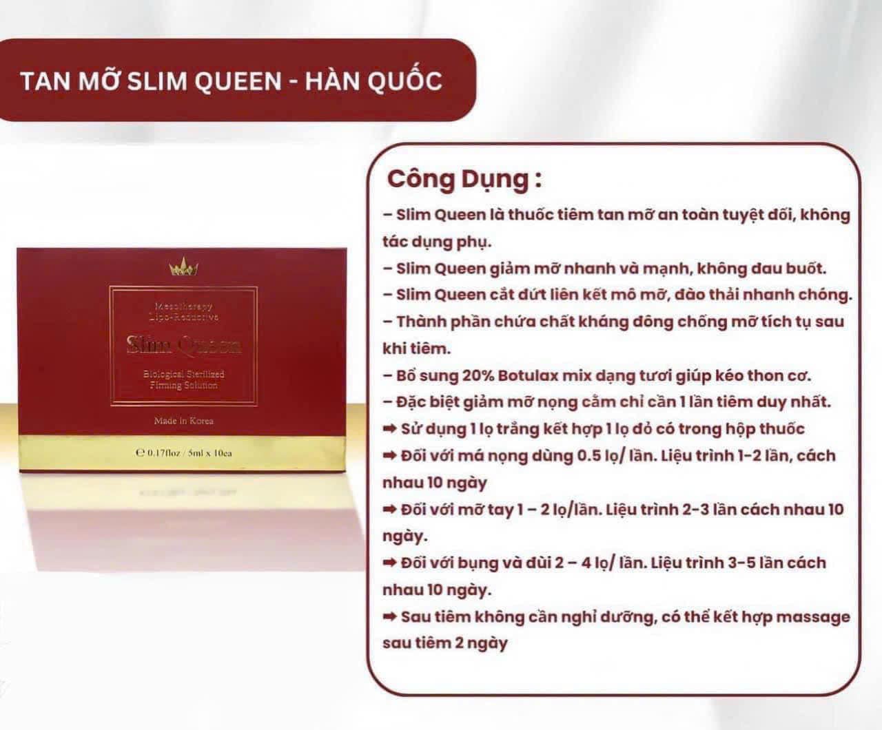 Tan mỡ Slim Queen kích tan mỡ 1 cặp