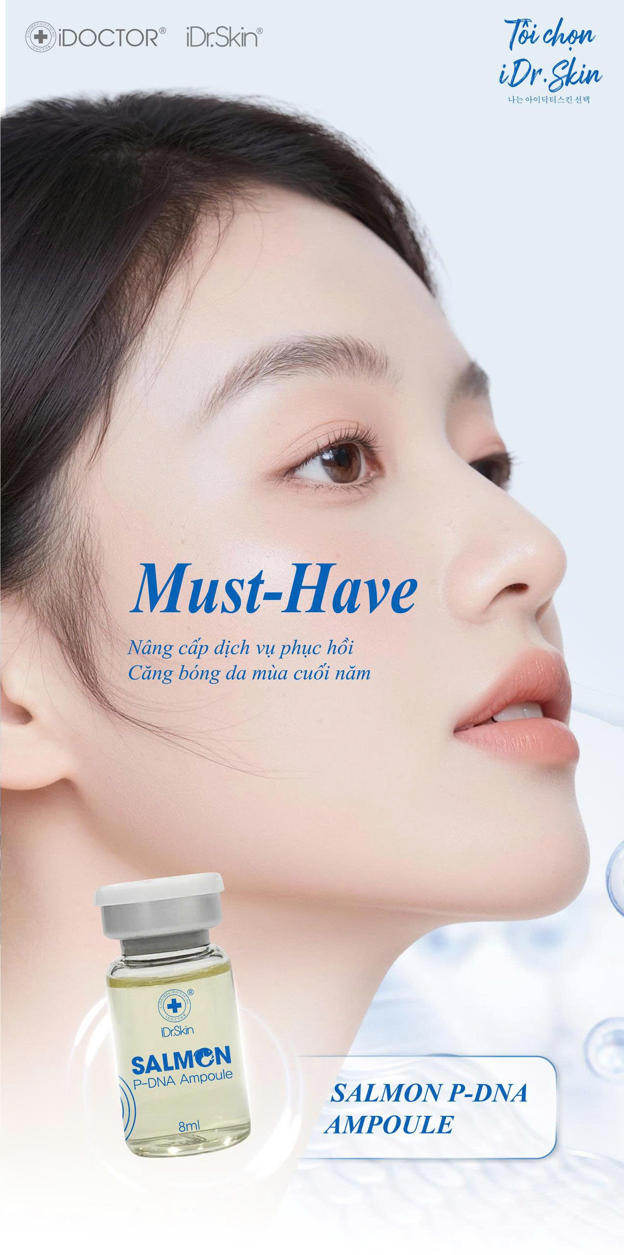 Tế bào gốc DNA cá hồi IDr.Skin Salmon-p Dna Ampoule phục hồi tái tạo da ...