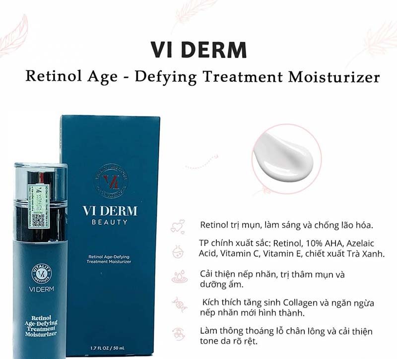 ViDerm Retinol Age-Defying Treatment Moisturizer Kem Dưỡng Ẩm Ngăn Lão ...