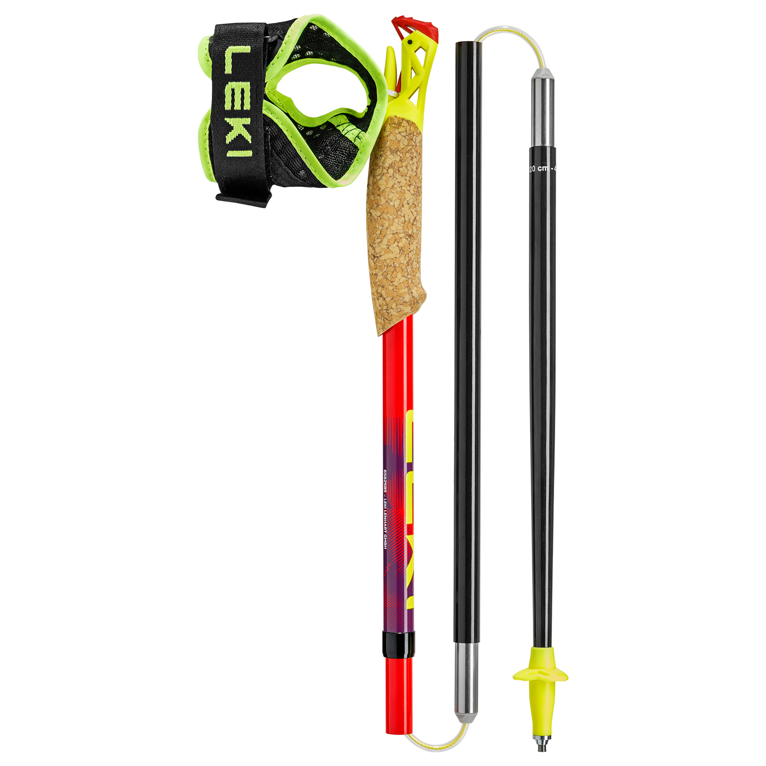 Gậy Chạy Địa Hình LEKI Ultratrail FX.One - Bright Red/Violet/Neon Yellow