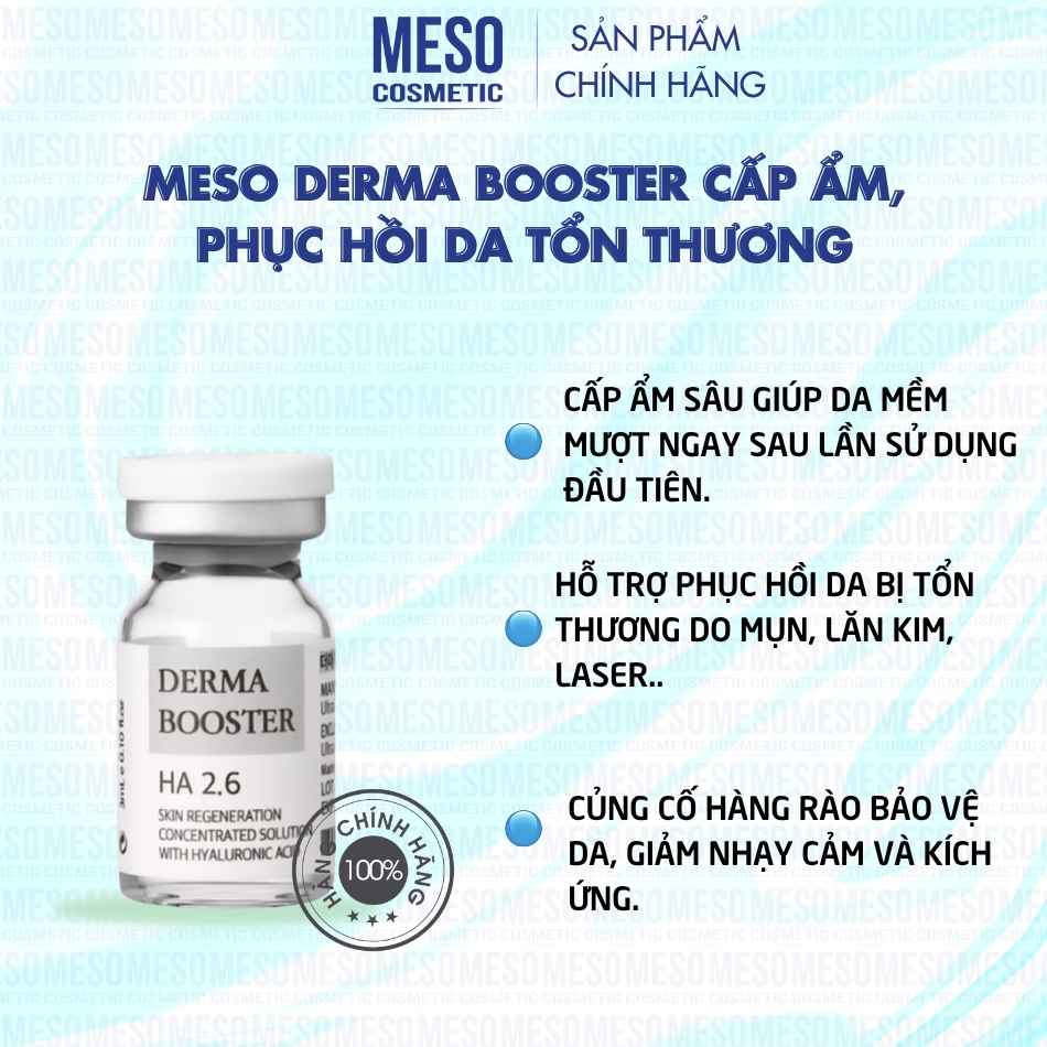 Meso DERMA BOOSTER cấp ẩm, phục hồi da tổn thương