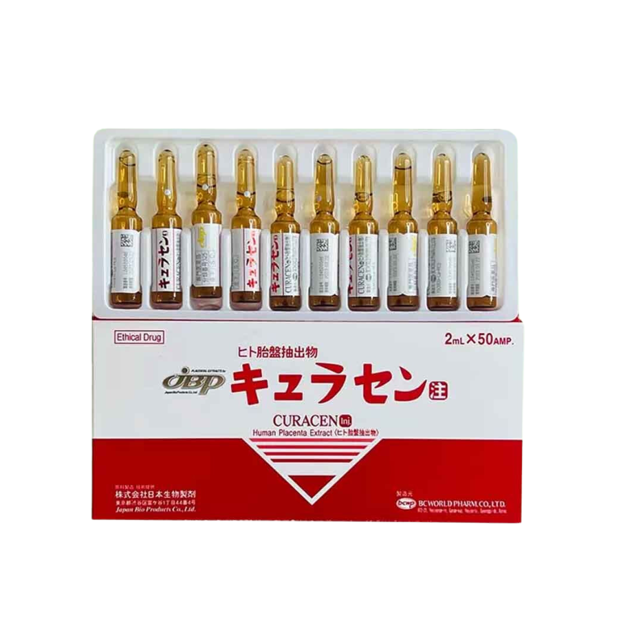 Tế bào gốc nhau thai Nhật Bản Curacen Human Placenta Extract 2ml x 50 ống