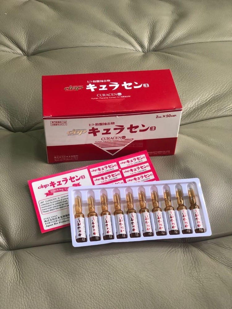 Tế bào gốc nhau thai Nhật Bản Curacen Human Placenta Extract 2ml x 50 ống
