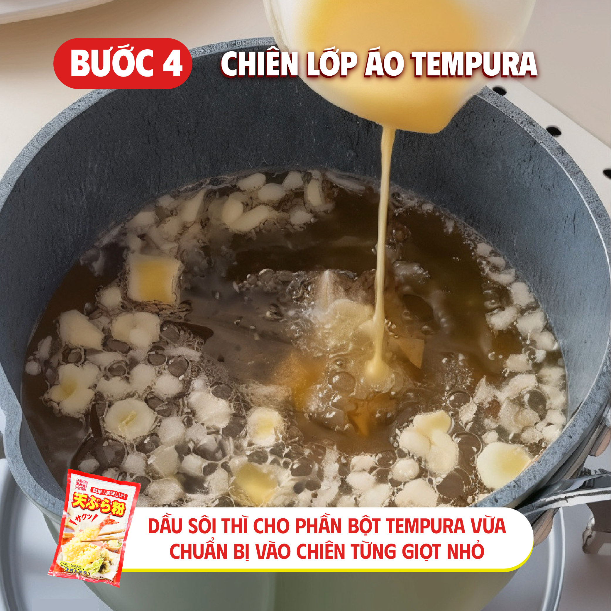 6 BƯỚC ĐƠN GIẢN HOÀN THIỆN MÓN TÔM TEMPURA CHUẨN NHẬT