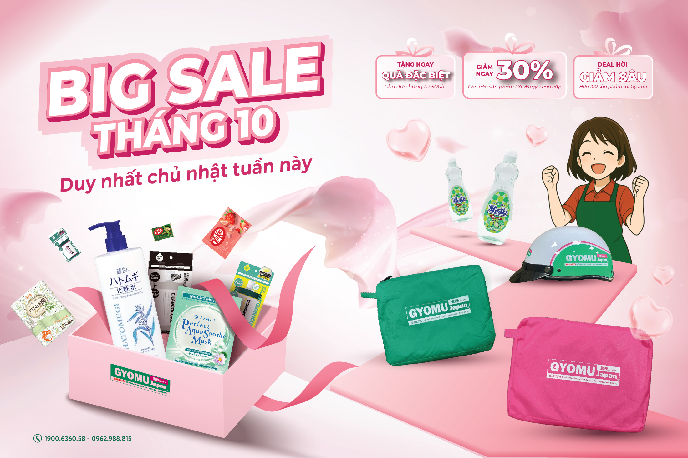 BIG SALE THÁNG 10 | MỘT NGÀY ĐẶC BIỆT ĐỂ SĂN HOT DEAL TẠI GYOMU JAPAN