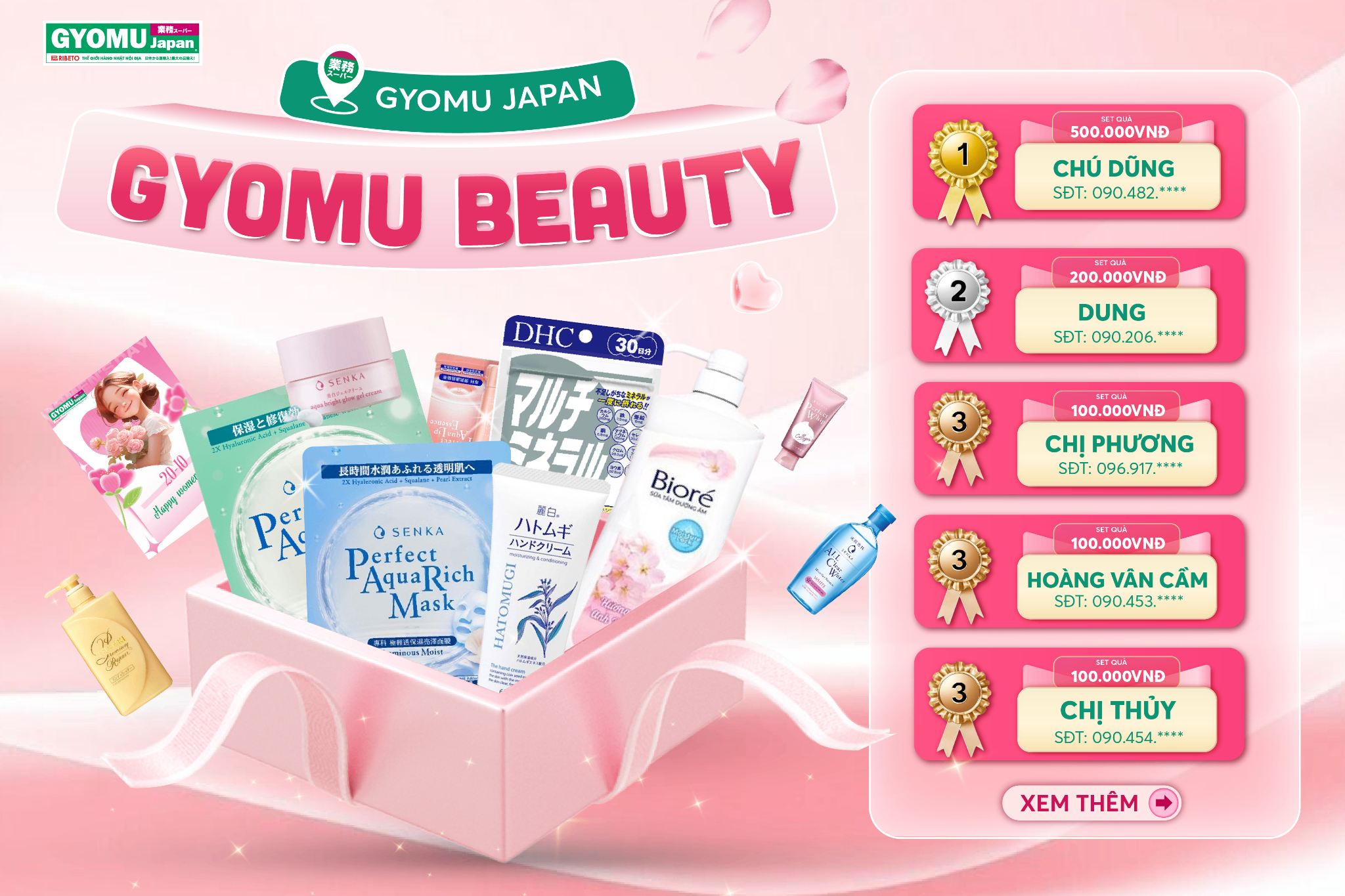 GYOMU JAPAN CÔNG BỐ DANH SÁCH NGƯỜI TRÚNG THƯỞNG CHƯƠNG TRÌNH “BỐC THĂM ...