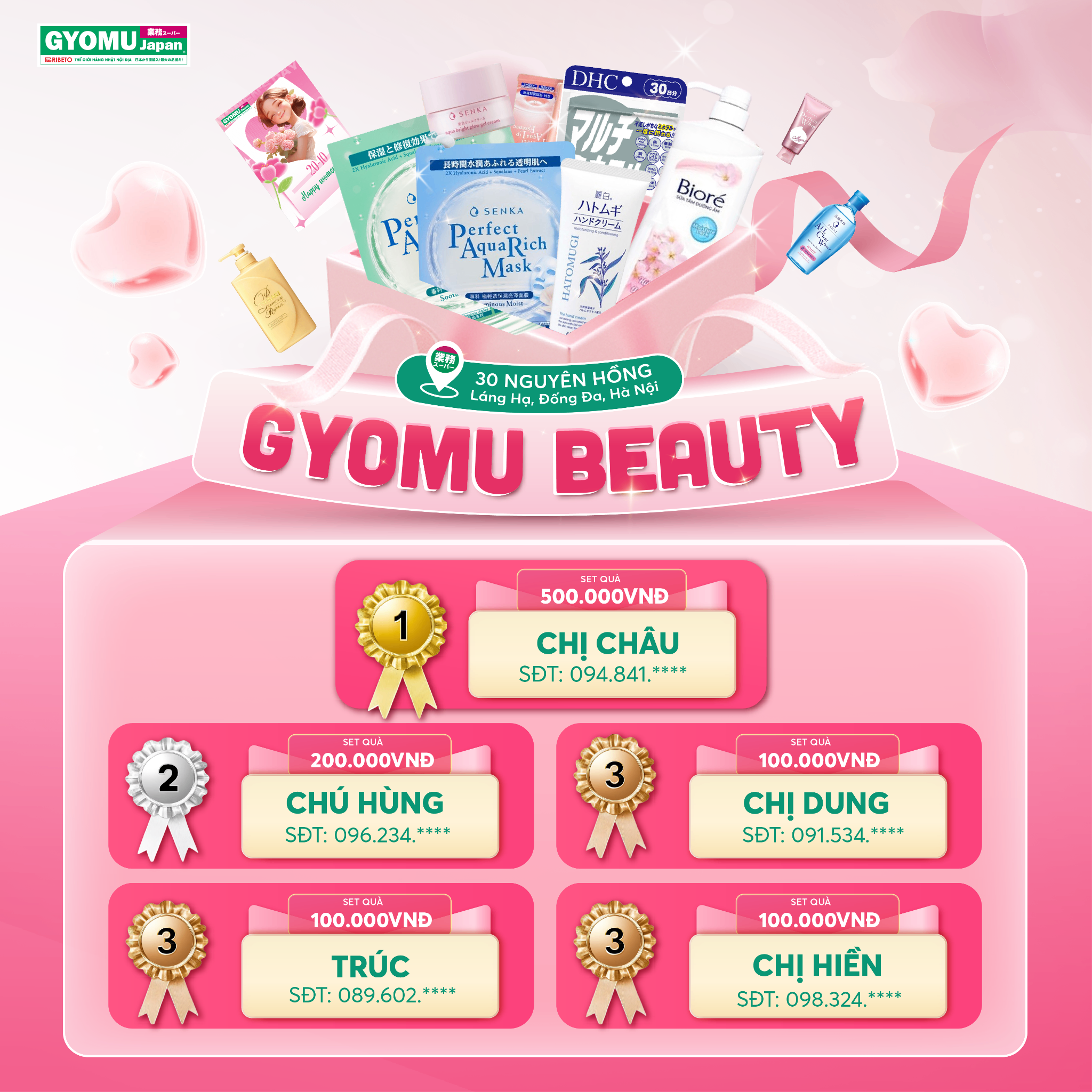GYOMU JAPAN CÔNG BỐ DANH SÁCH NGƯỜI TRÚNG THƯỞNG CHƯƠNG TRÌNH “BỐC THĂM ...