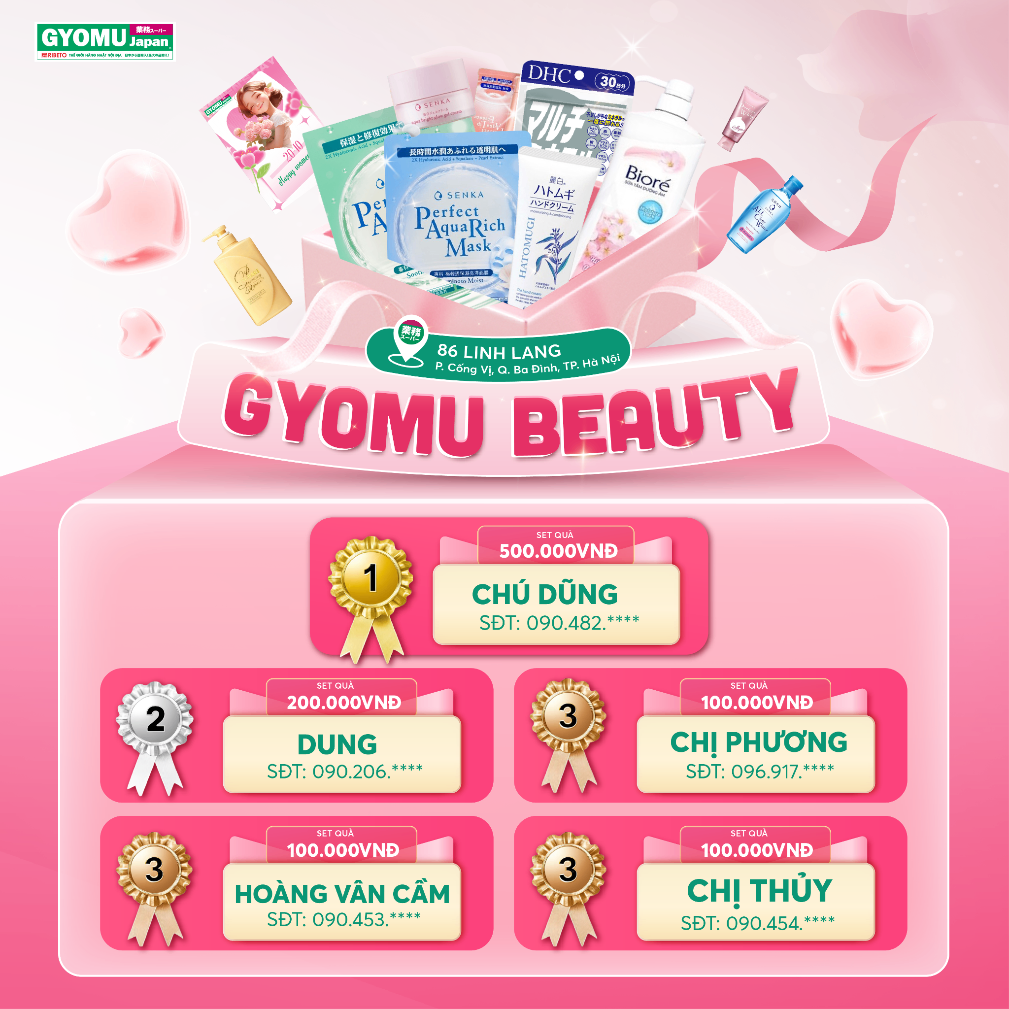 GYOMU JAPAN CÔNG BỐ DANH SÁCH NGƯỜI TRÚNG THƯỞNG CHƯƠNG TRÌNH “BỐC THĂM ...