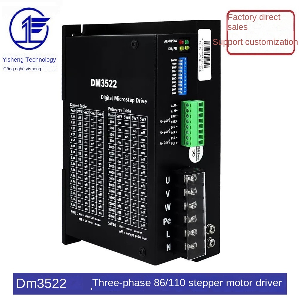 [DM3522] Driver Stepper Motor 3 Pha | Dùng Cho Motor 86/110 | AC 220V/8 ...