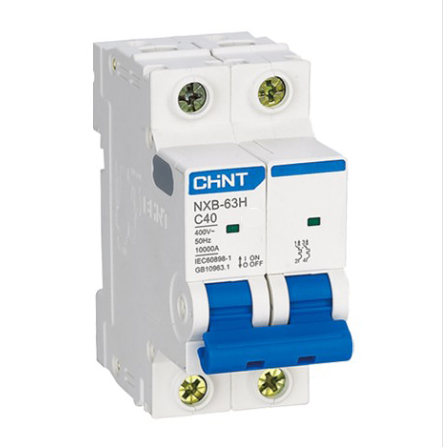 Át điện MCB 2 pha 63A NXB-63 C63 / chính hãng Chint /Aptomat MCB 2P 63A Chint NXB-63 C63