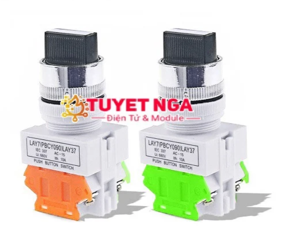 Công Tắc Xoay 3 Vị Trí Càng Ngắn 25mm LAY7(PBCY090)LAY37