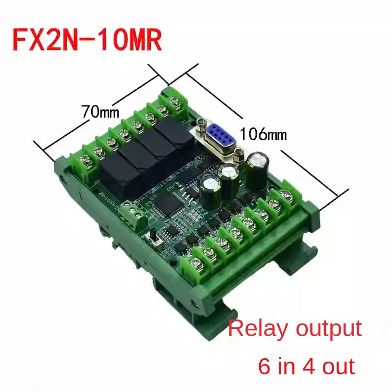 Board mạch lập trình PLC JX FX2N-10MR 6 input 4 output relay Với 2AD ...