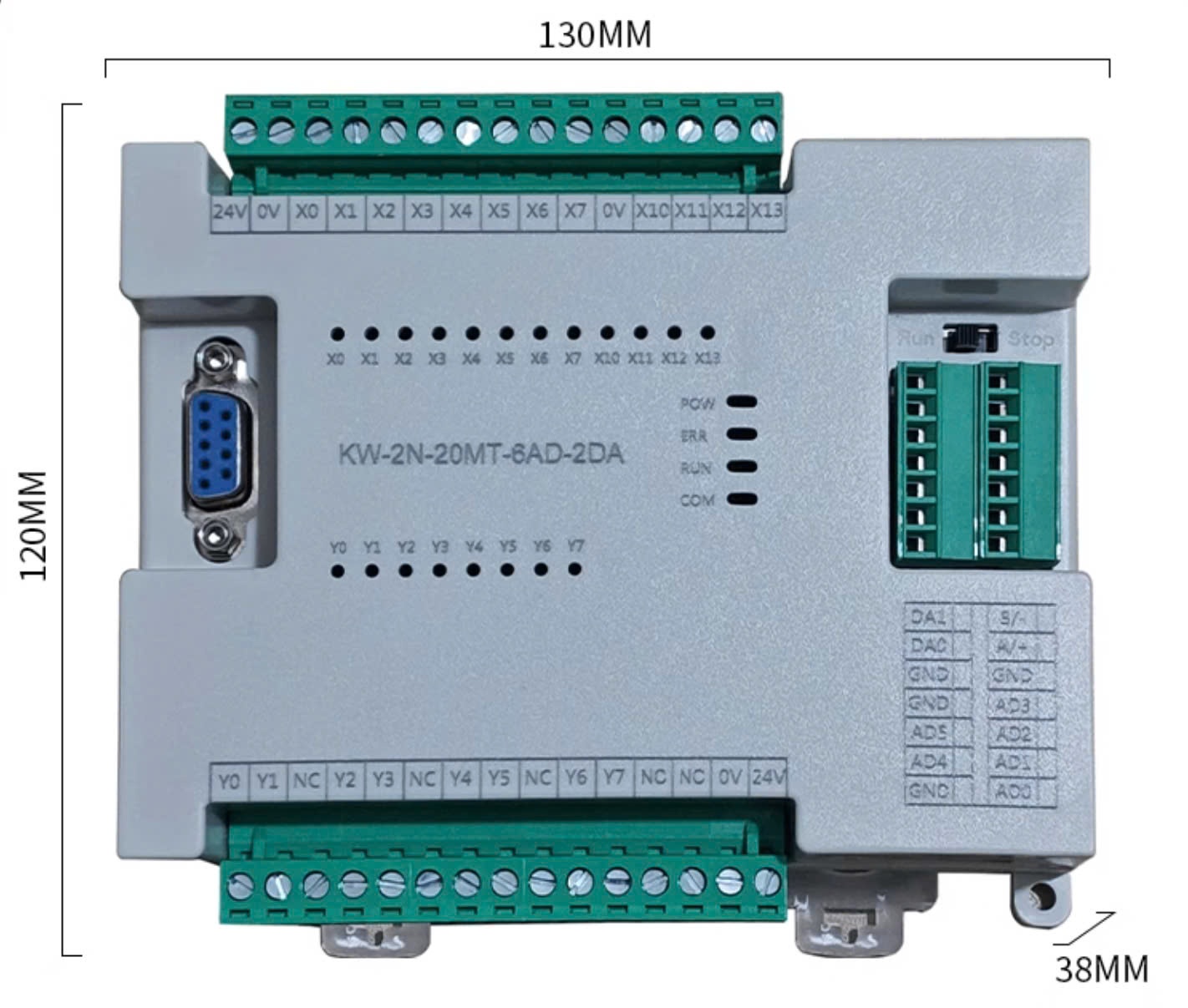 Board Mạch Lập Trình PLC KW FX2N / KW2N -20MT 12 Input 8 Output Transistor, AD/DA, RS232 DB9 ...