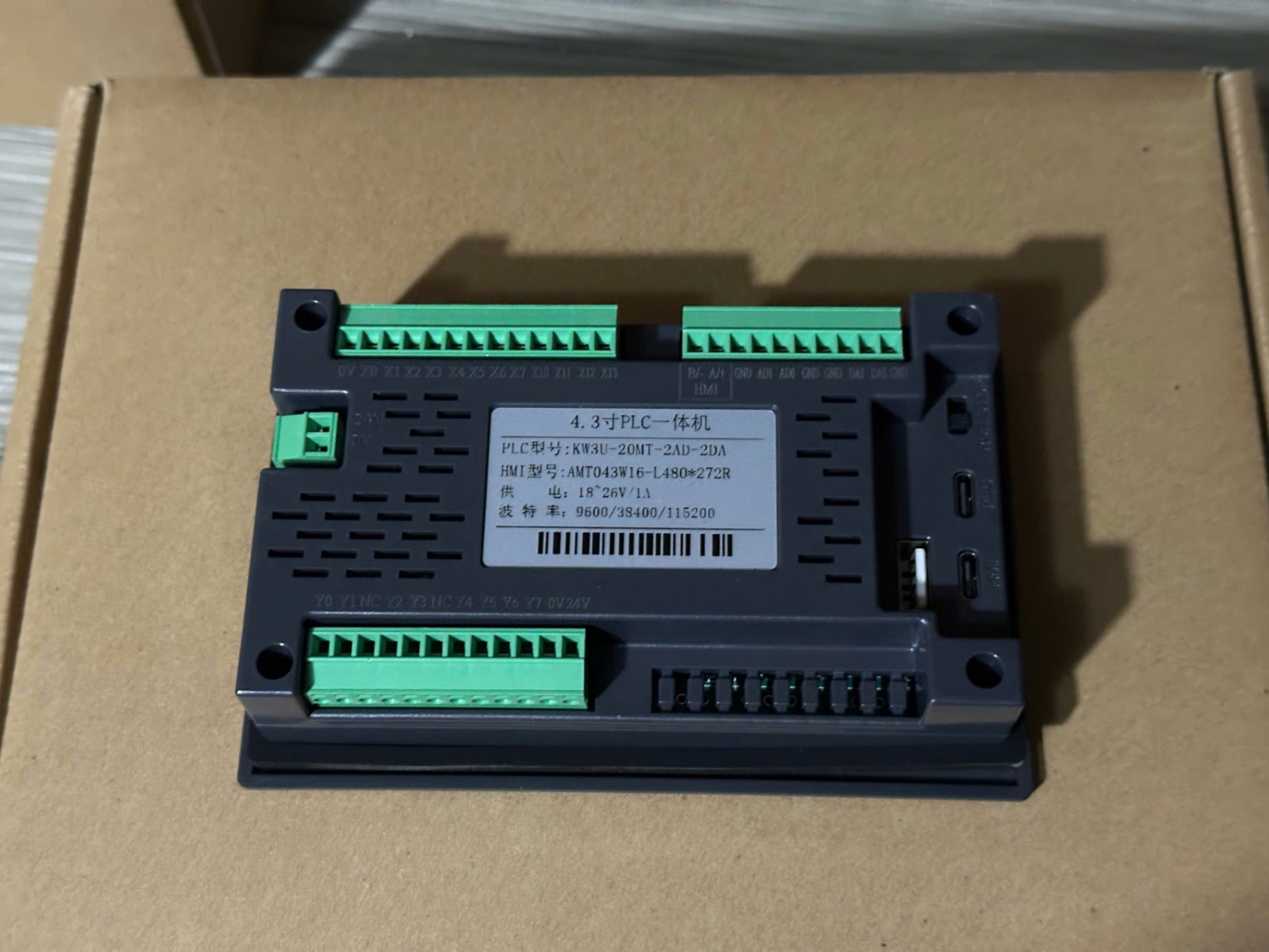 [FX3U] PLC Tích Hợp HMI Kewei 4.3 Inch 20mt 12 in 8 out transistor | Tùy chọn 4.3/7 inch | 12-24 ...