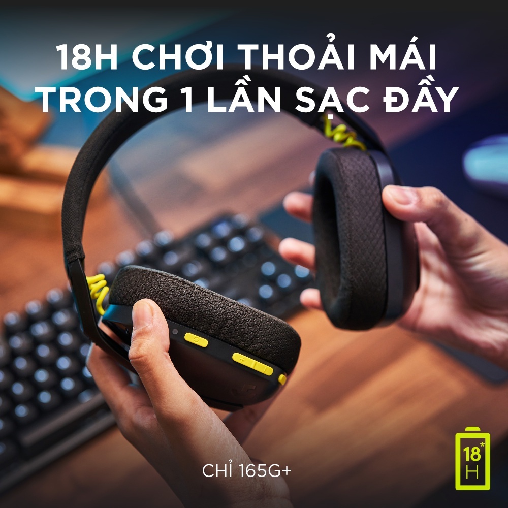 Tai nghe gaming Bluetooth và Lightspeed Logitech G435 Mic ảo tích hợp ...