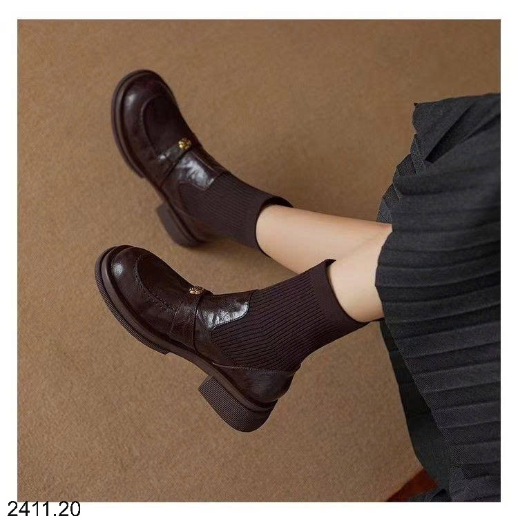 25HA2411.20 - GIÀY BOOT NỮ KIỂU ANH