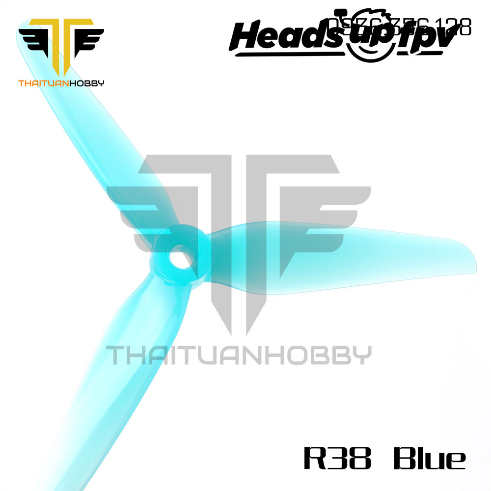 Bộ 4 Cánh Quạt Thuận Nghịch Hqprop Headsup R38 5138 - Màu Xanh Lam