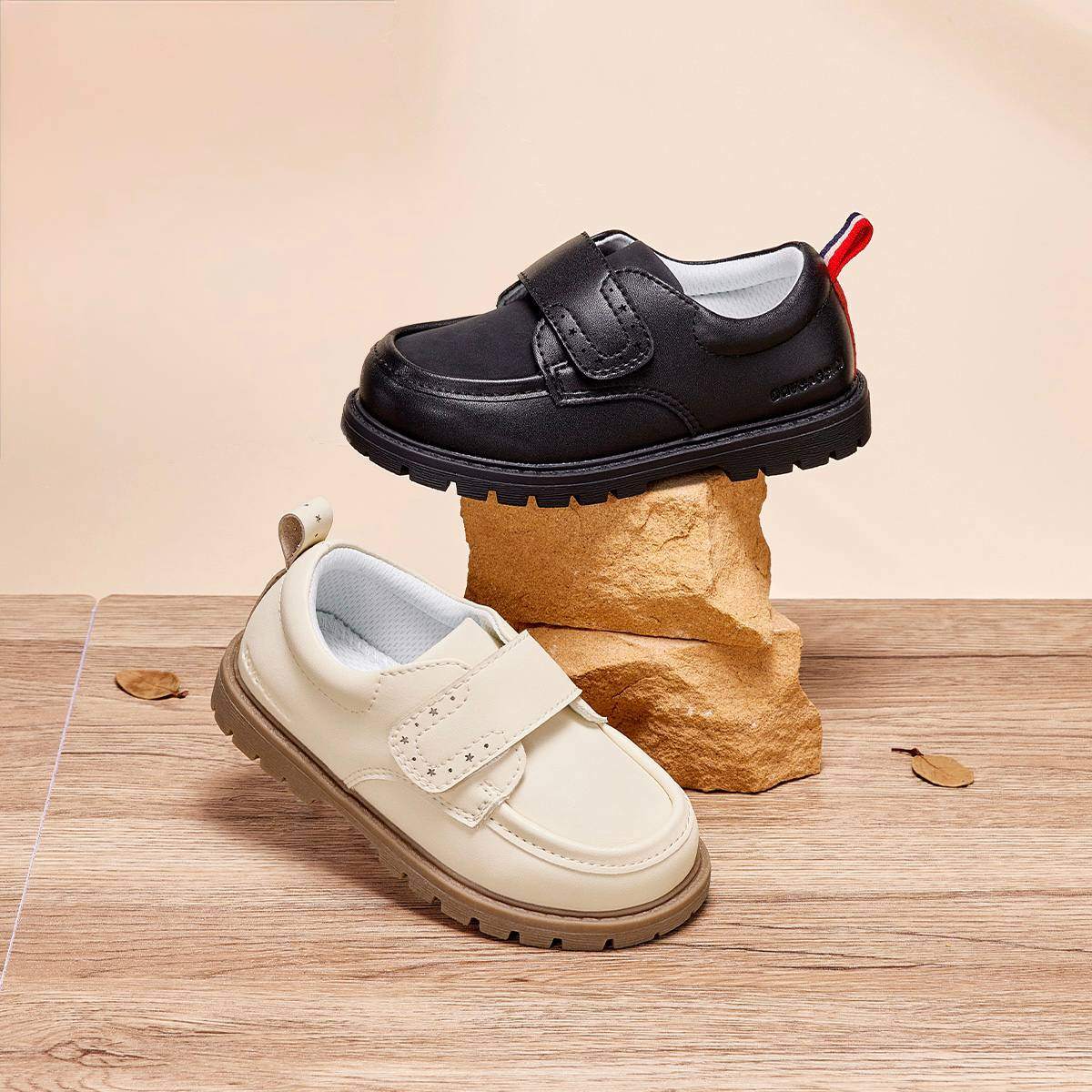 Giày da cho bé kiểu dáng Hàn Quốc – 2 màu Đen & Kem dễ phối đồ DB3241763