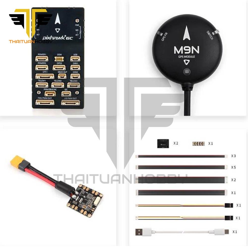 Holybro Pixhawk 6C(Plastic case) &PM06 Power module& M9N GPS