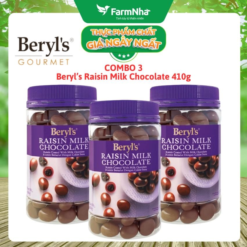 Sôcôla sữa nhân nho khô Raisin Beryl's - So cô la hảo hạng cùng nho khô ...