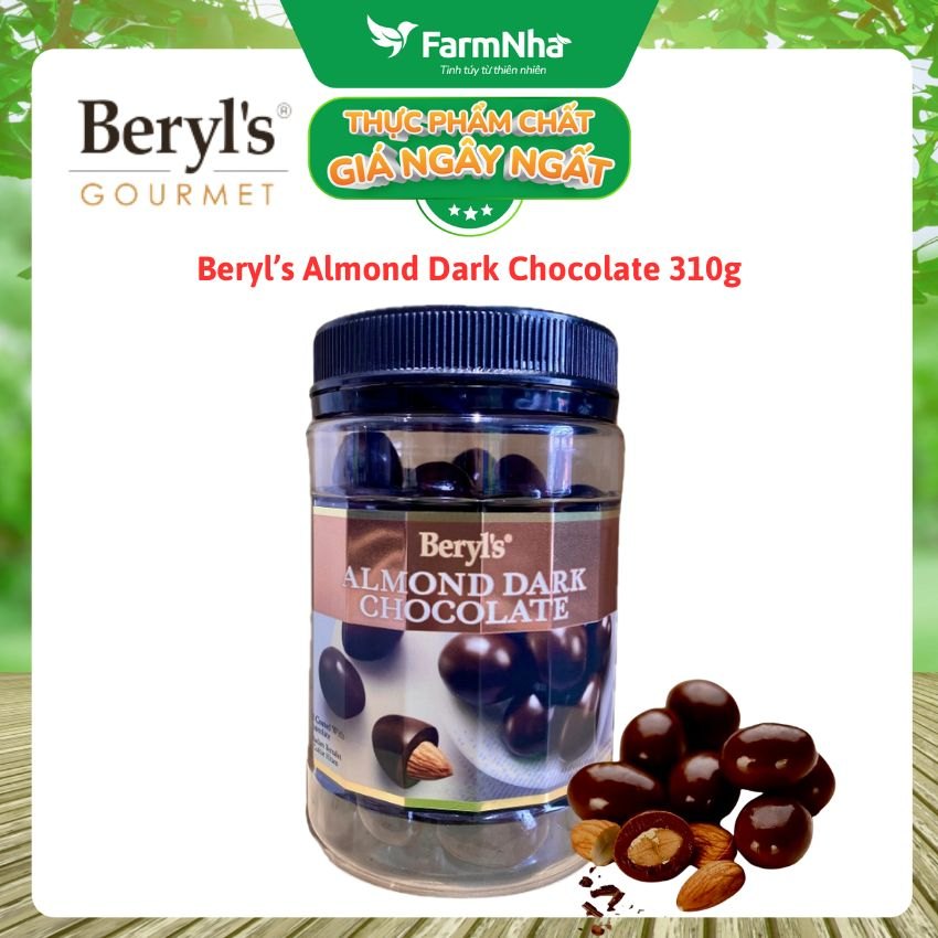Sô cô la Almond Dark Beryl's 310gr - Sô cô la đen và hạnh nhân giòn ...