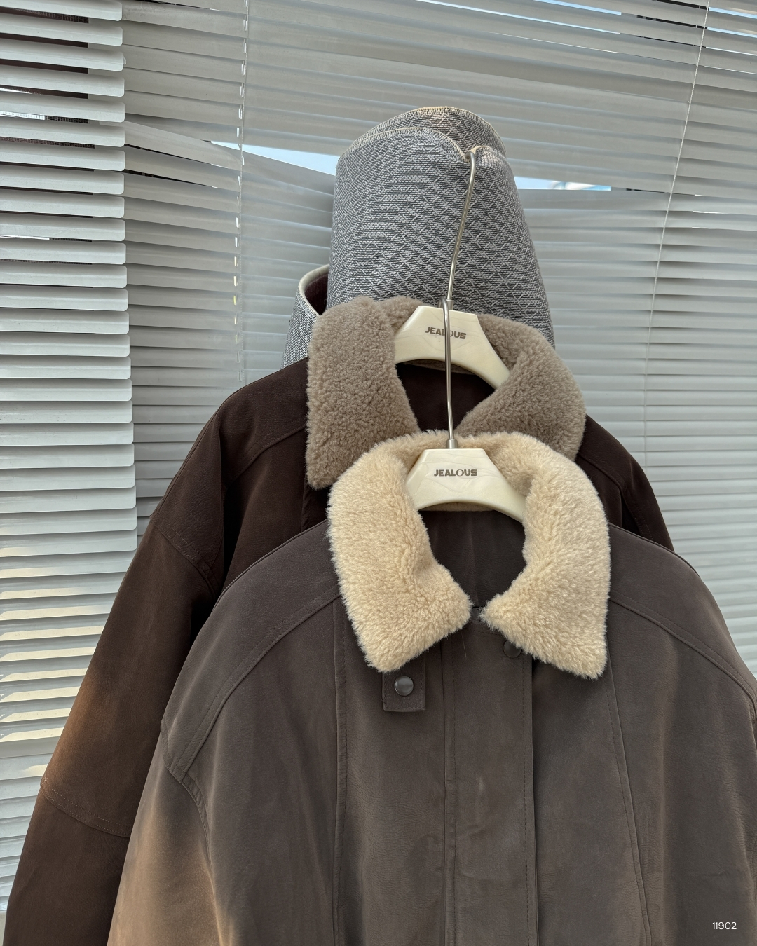 ÁO KHOÁC DA SÁP CỔ LÔNG SHIYI 5010