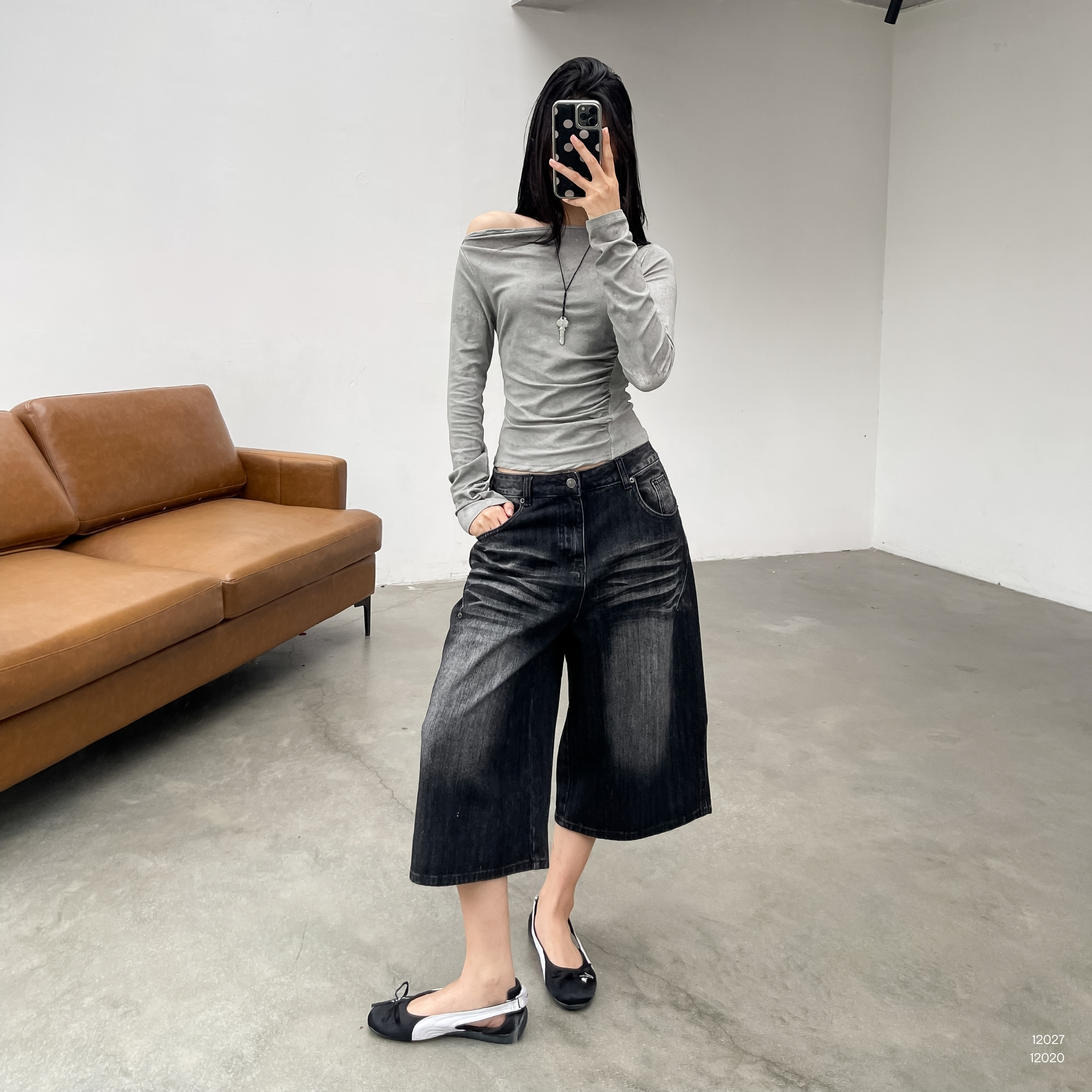ÁO THUN DÀI TAY TRỄ VAI UNM 60720