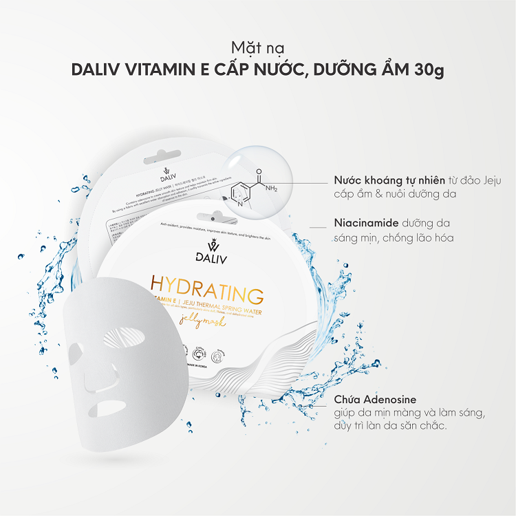 Mặt nạ Daliv Vitamin E cấp nước, dưỡng ẩm 30g
