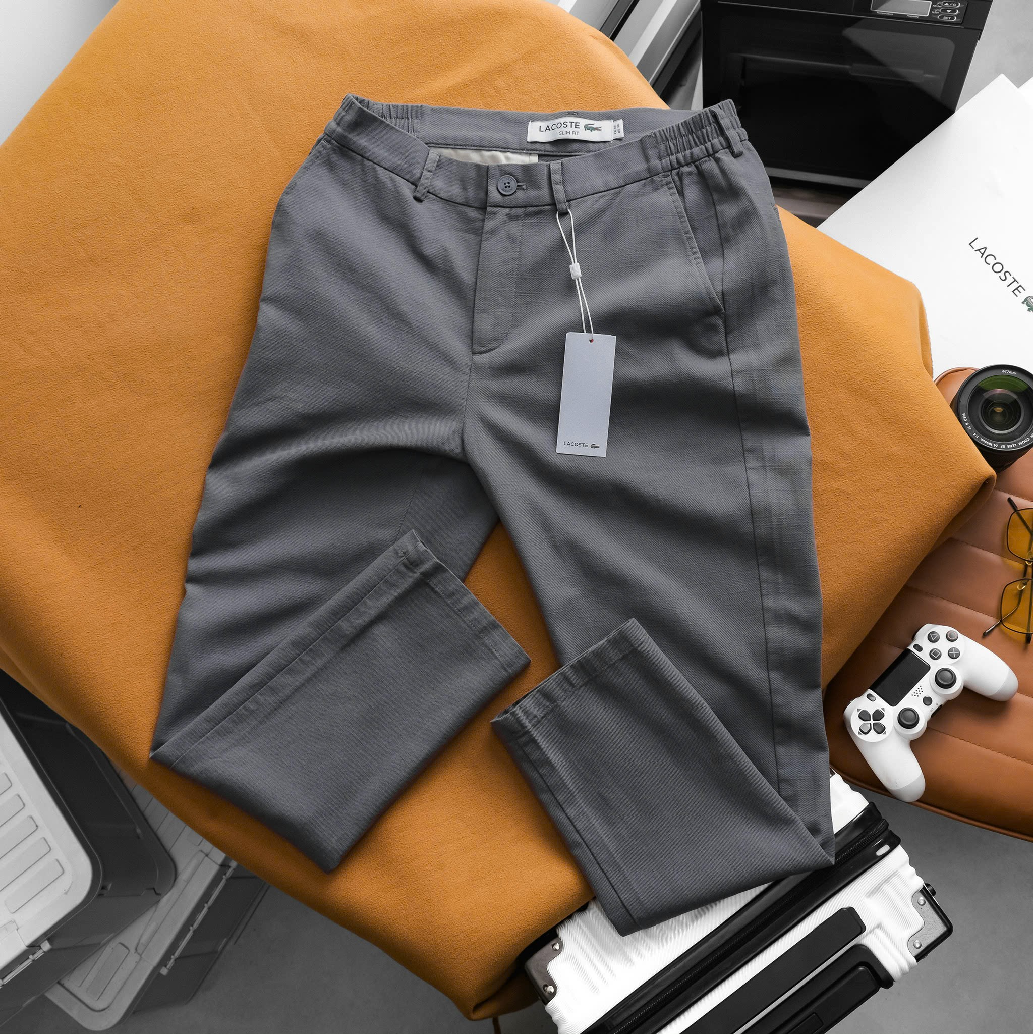 Quần Đũi Dài Nam Linen Pant Lacoste Summer 2025 , Form slim rộng thoải ...