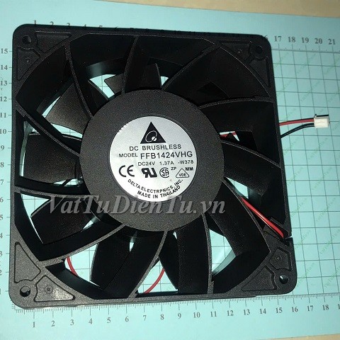 FFB1424VHG Quạt tản nhiệt 24V 1.37A 140x140x50mm DELTA 2 dây