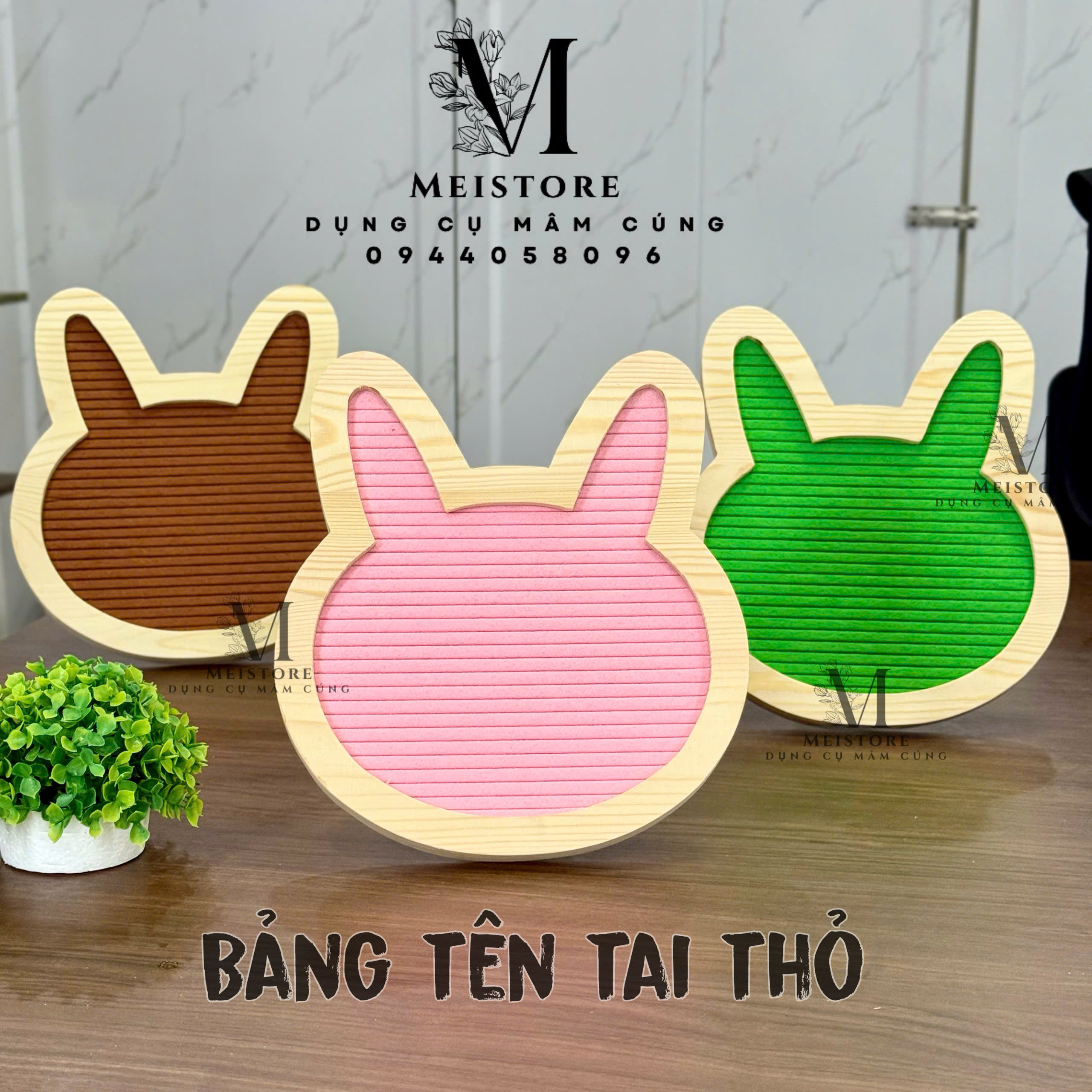 Set bảng tên Tai Thỏ trang trí mâm cúng