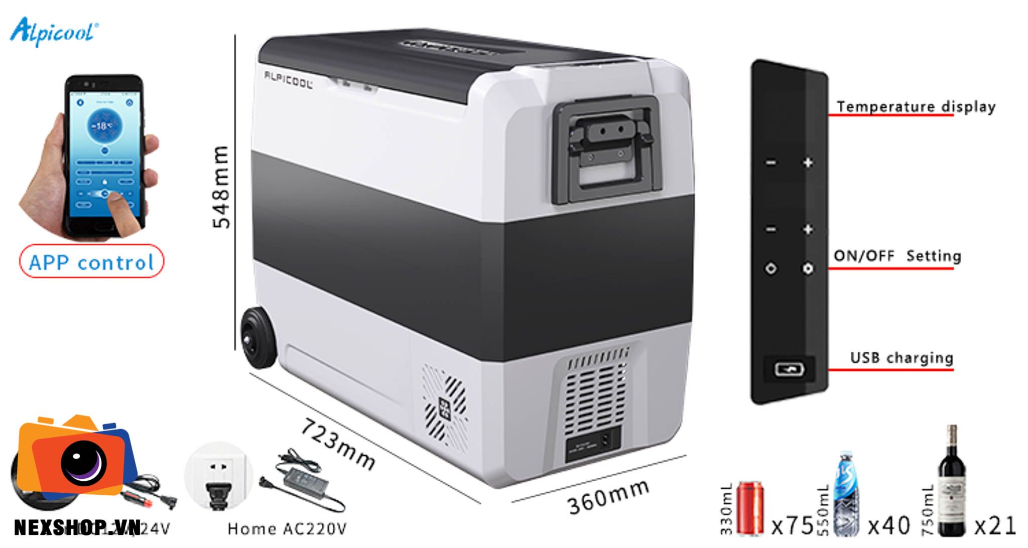 Tủ lạnh Apicool chính hãng - Model T60